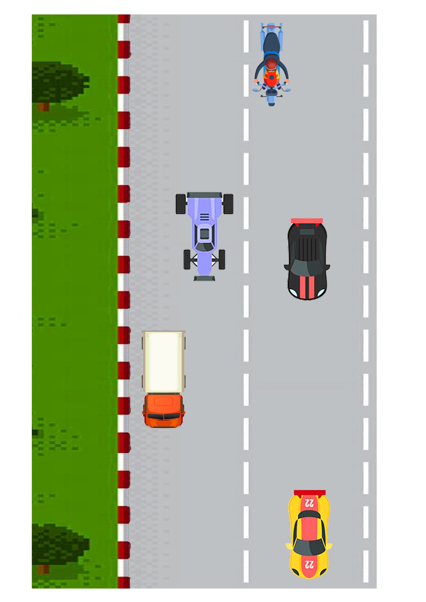 Traffic Car Racing Desktop Game Template - Beginner Life DIY