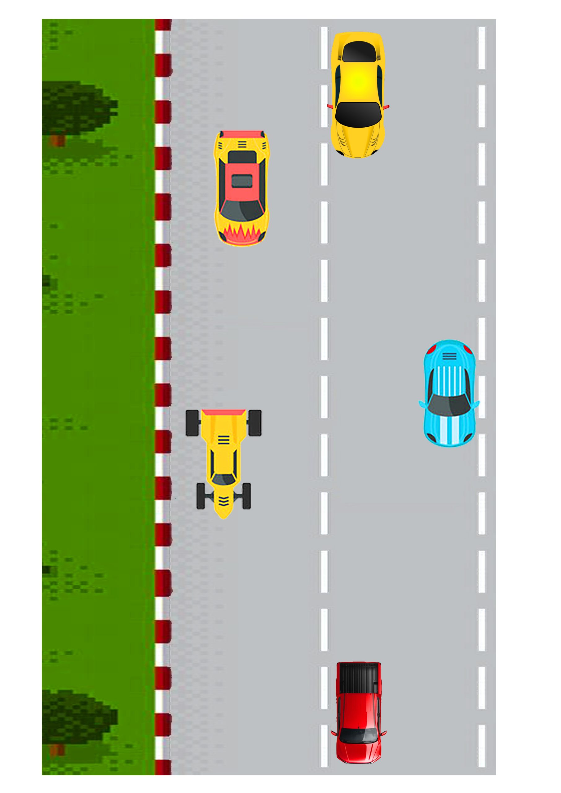 Traffic Car Racing Desktop Game Template - Beginner Life DIY