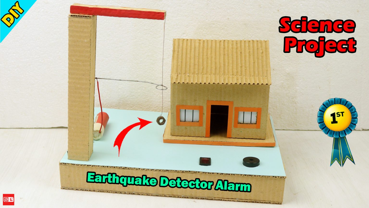 How to make Earthquake detector alarm system project - Beginner Life DIY